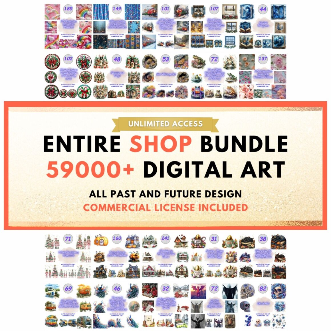Digital Products, Such As Commercial Use Watercolor Bundles — The ...