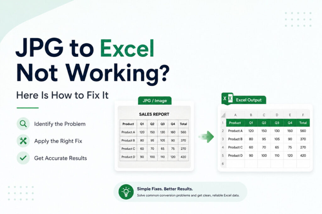 JPG To Excel Not Working? Here Is How To Fix It | Ecommerce Fastlane
