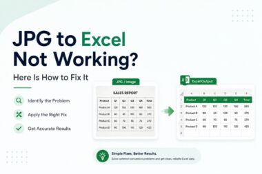 JPG To Excel Not Working? Here Is How To Fix It | Ecommerce Fastlane